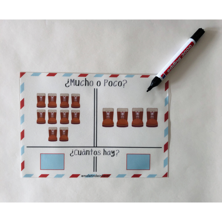 Tarjetas mucho/poco invierno - Maletín de Infantil