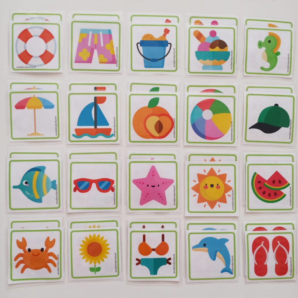 Memory verano - Maletín de Infantil