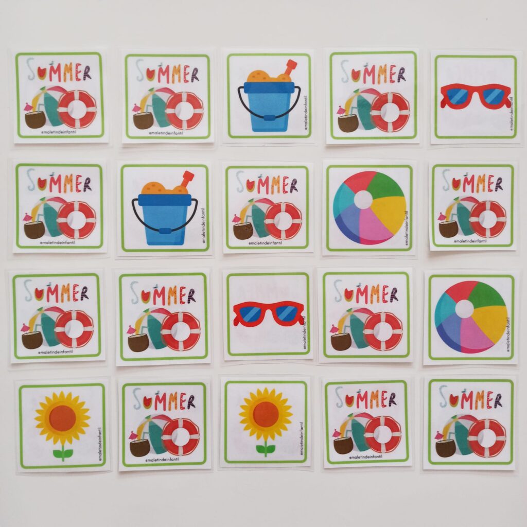 Memory verano - Maletín de Infantil