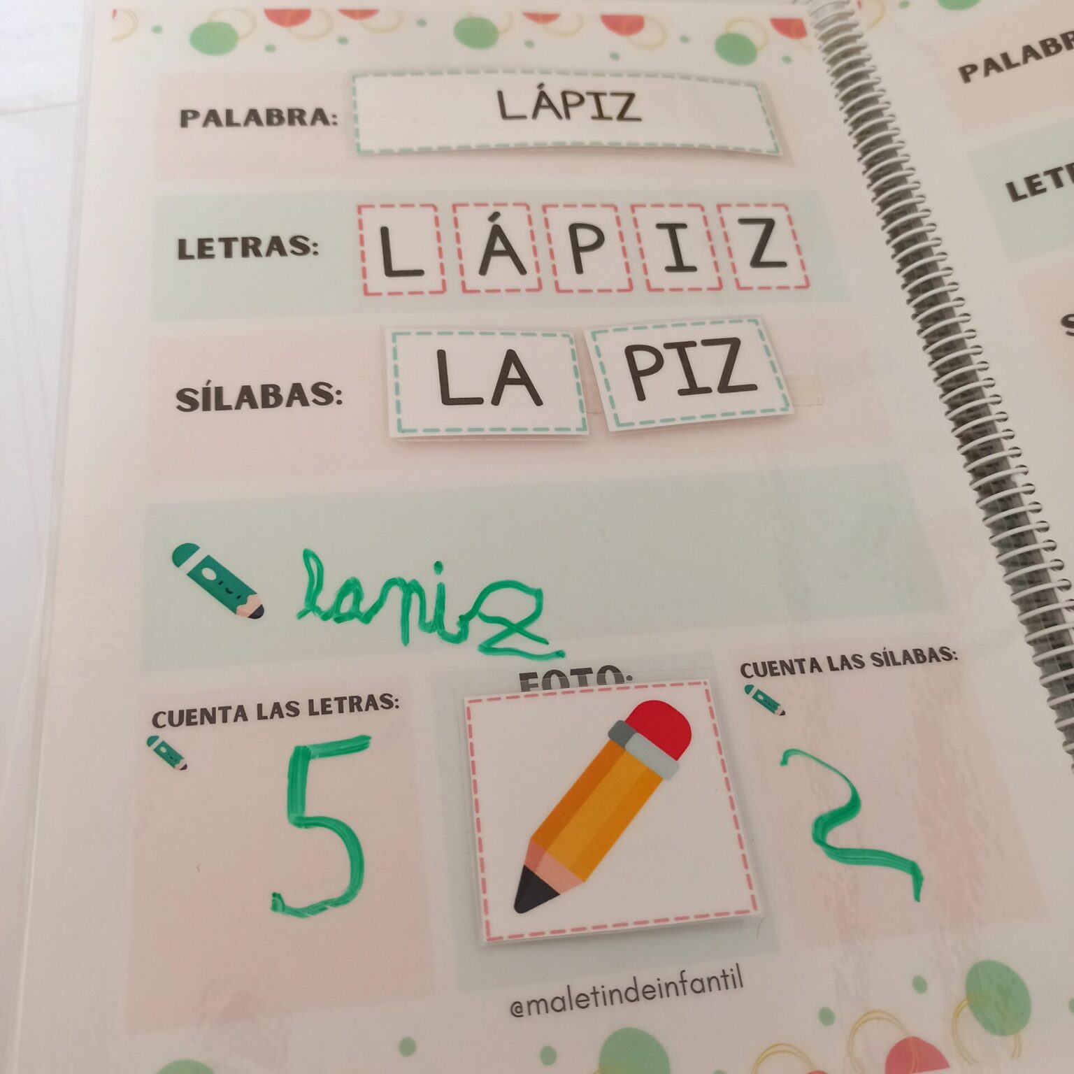 Libro para practicar la lectroescritura - Maletín de Infantil